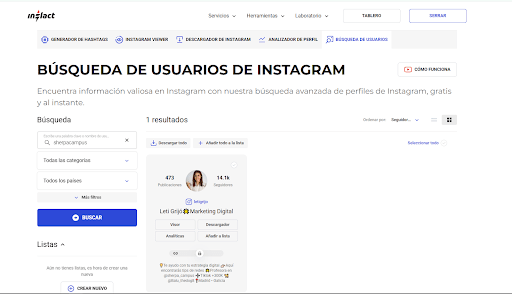 Inflact | Lleva a lo alto tu estrategia en Instagram